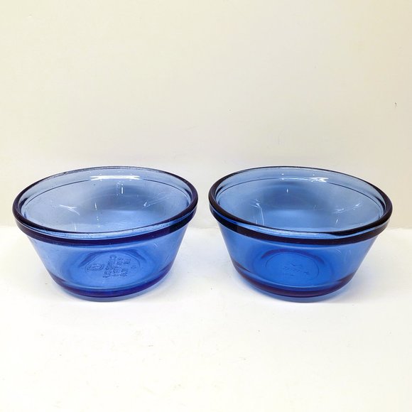 Anchor Hocking | Kitchen | Anchor Hocking Blue Glass Prep Bowls 6 Oz ...